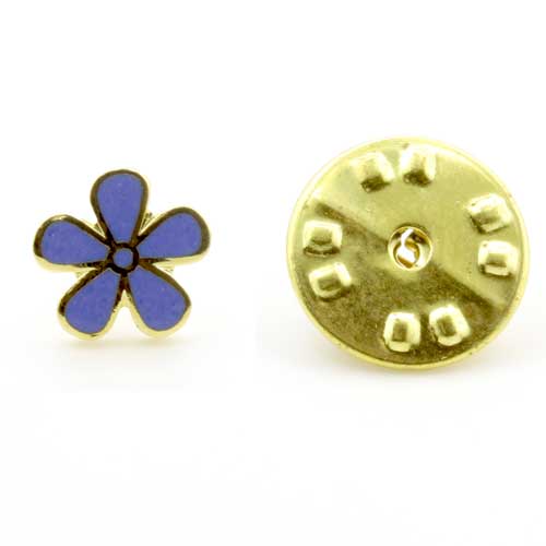 Gilt Metal Forget Me Not Masonic Lapel Pin (or Badge) - Masonic Jewellery