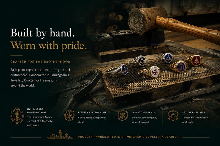 Masonic Jewellery - Rings, Cufflinks, Pendants, Pins
